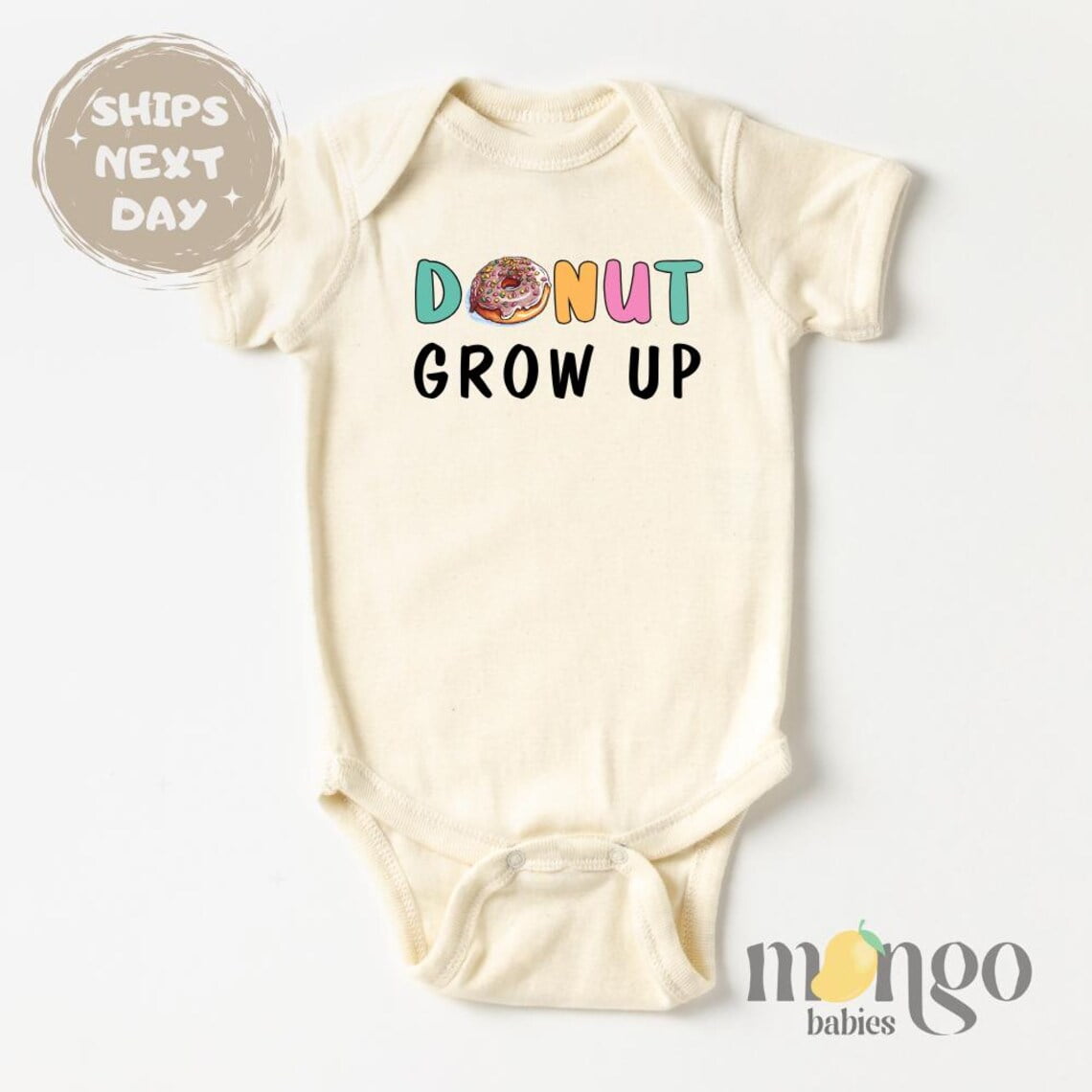 LuvlyCute Baby Onesies® Brand Cute Donut Grow Up Baby Announcement Baby ...