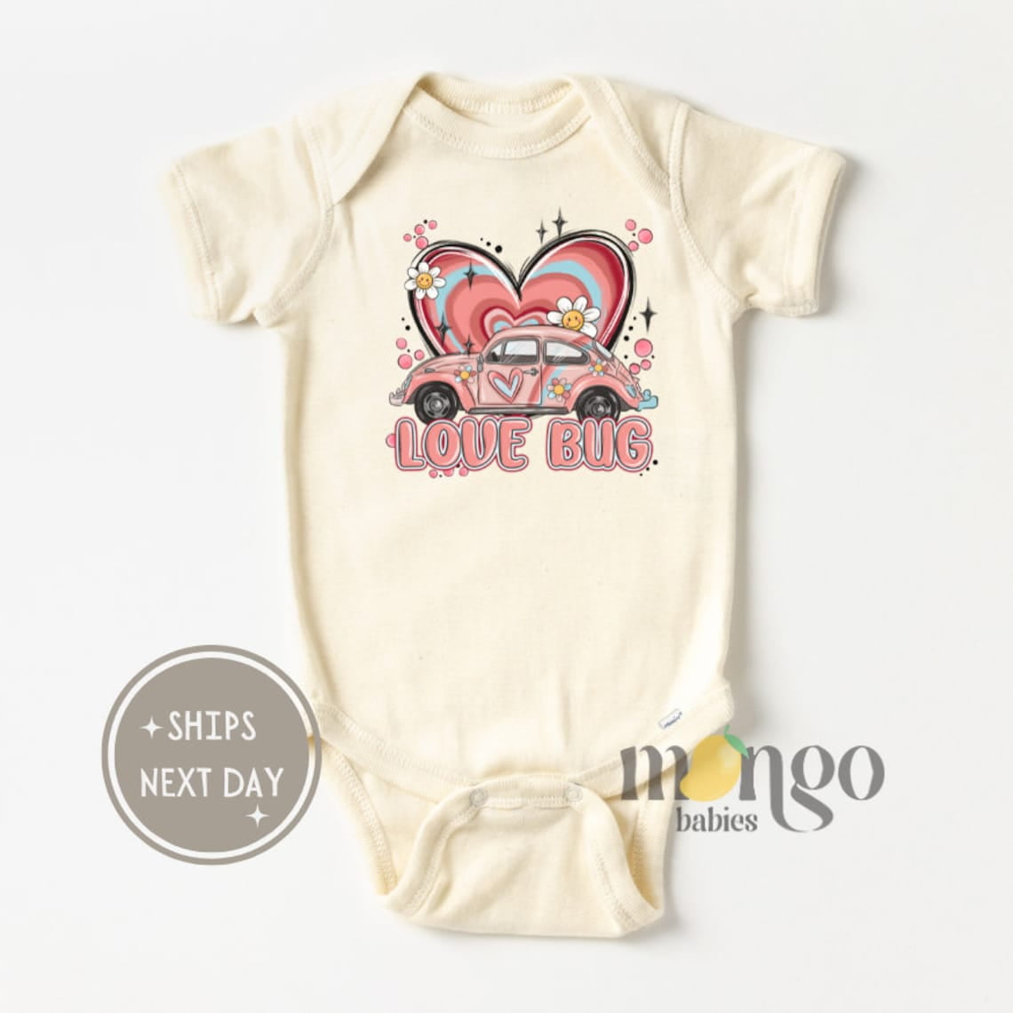 LuvlyCute Baby Onesies® Brand Love Bug Baby Outfit Infant Clothes Cute Baby Girl Clothes Kids ...