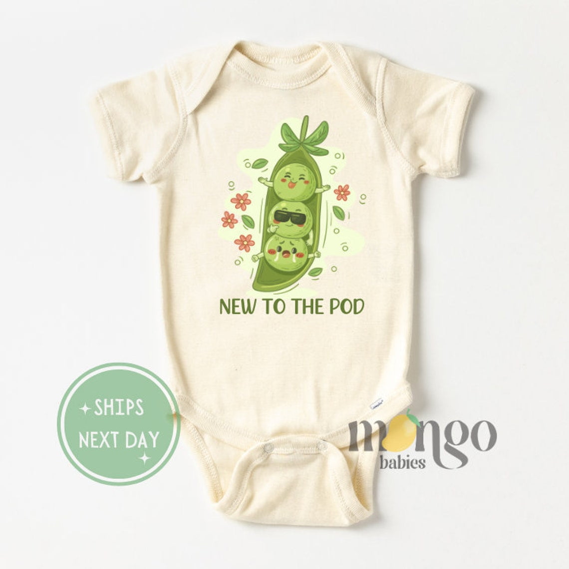 LuvlyCute Baby Onesies® Brand New To The Pod Baby Announcement Baby ...