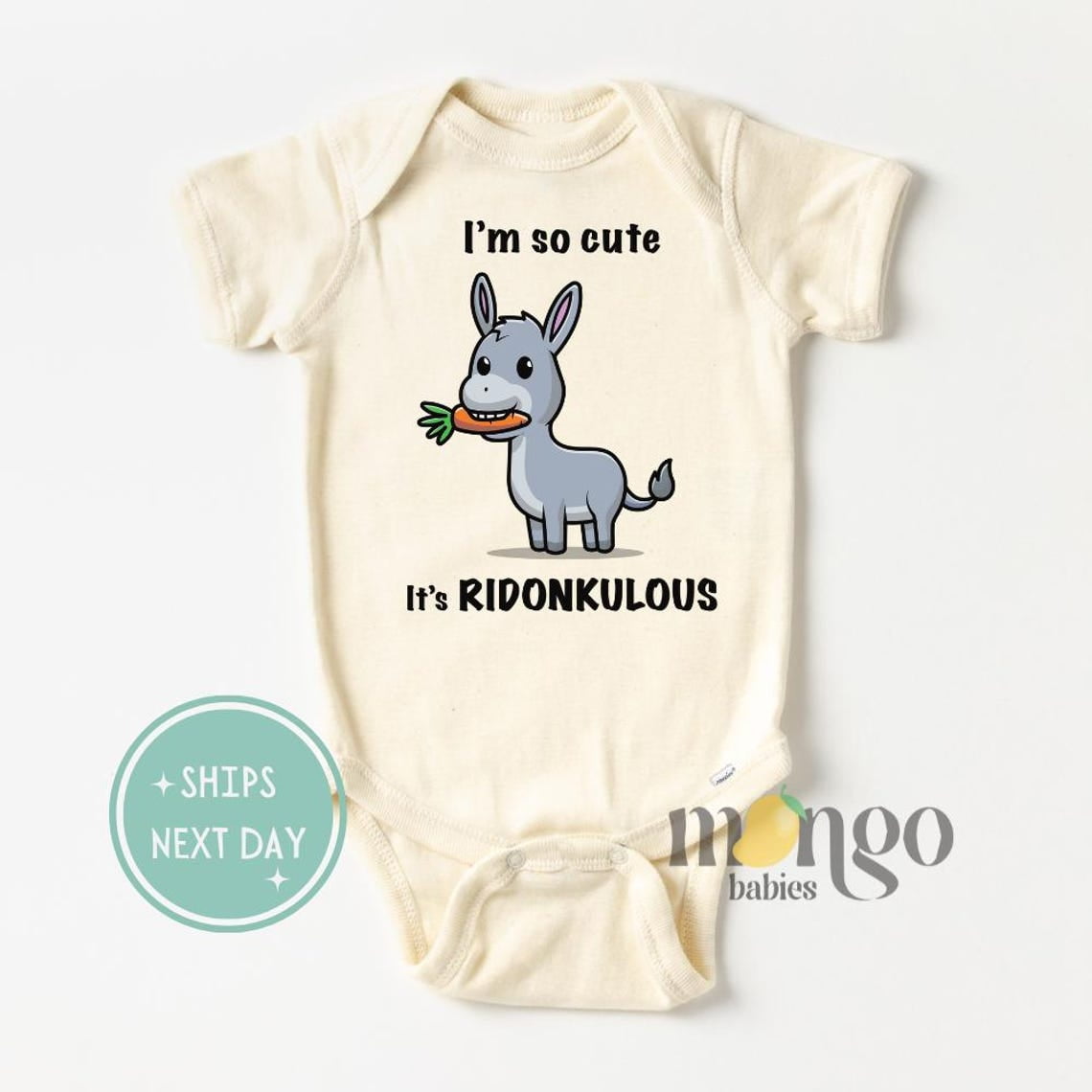LuvlyCute Donkey Baby Onesies® Brand I'M So Cute Its Ridonkulous Baby ...