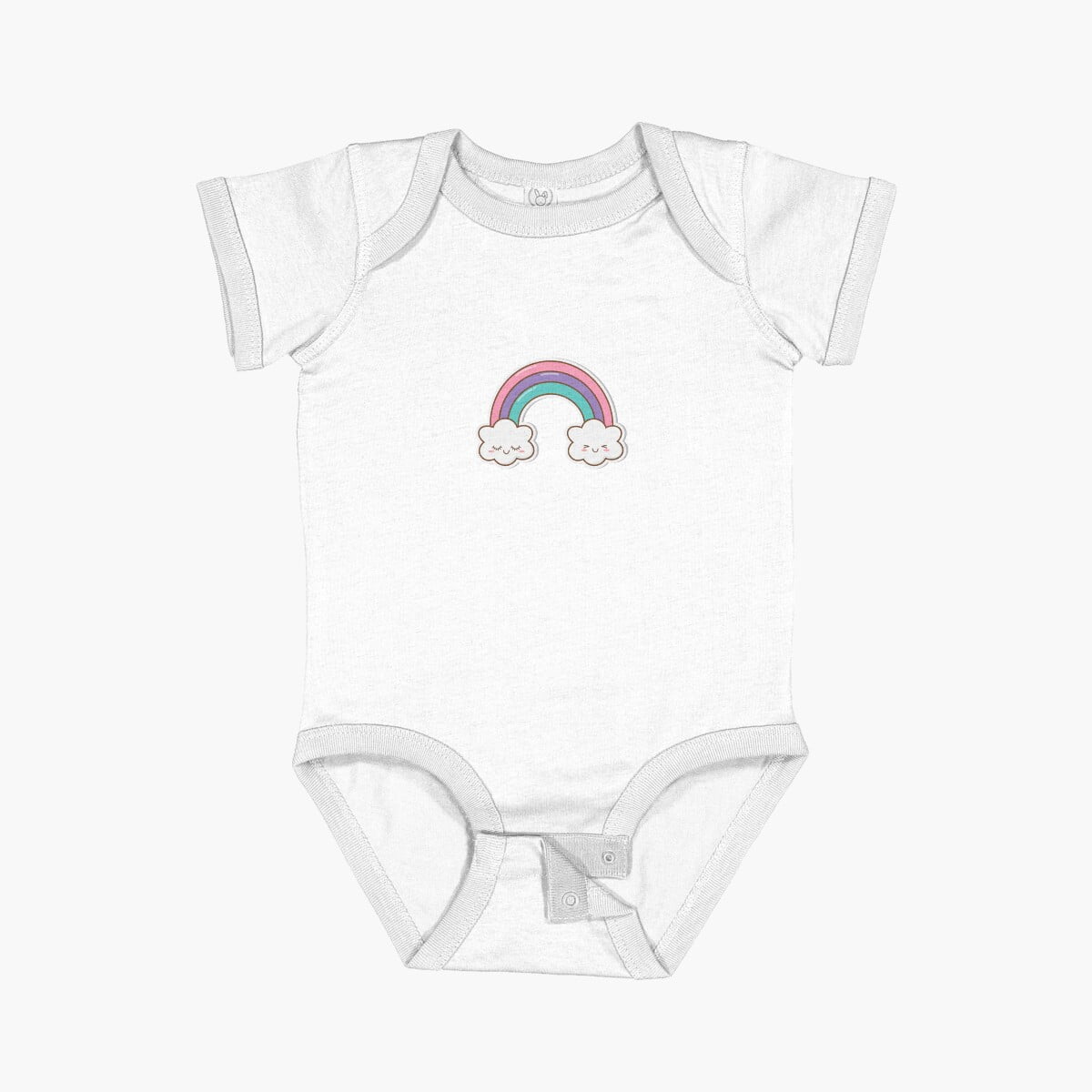 LuvlyCute Kawaii Rainbow Cloud Babycore Aesthetic Short Sleeve Baby One ...