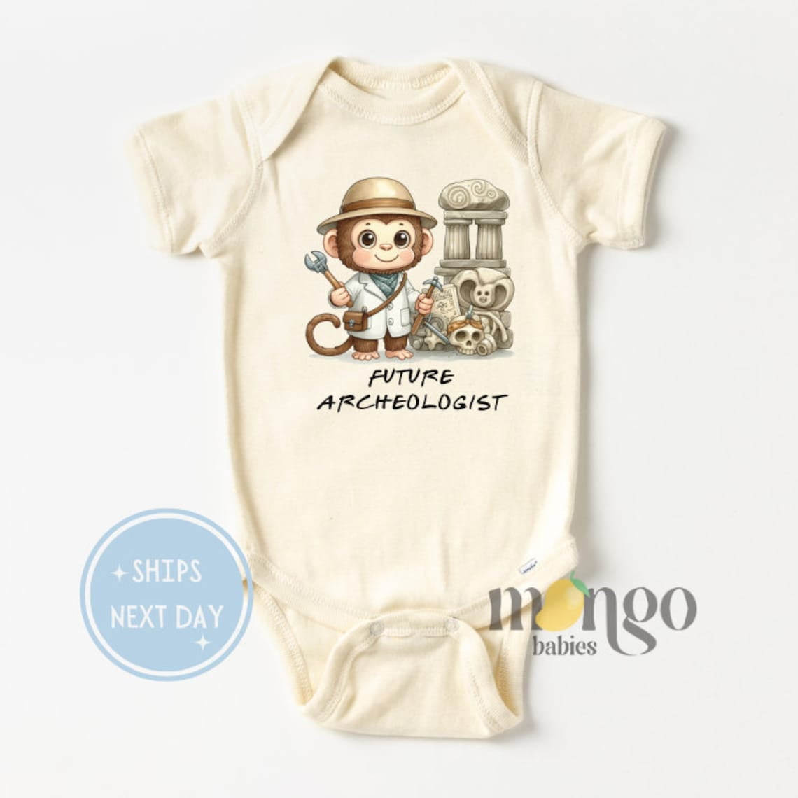LuvlyCute Monkey Baby Onesies® Brand Future Archeologist Tshirt For ...