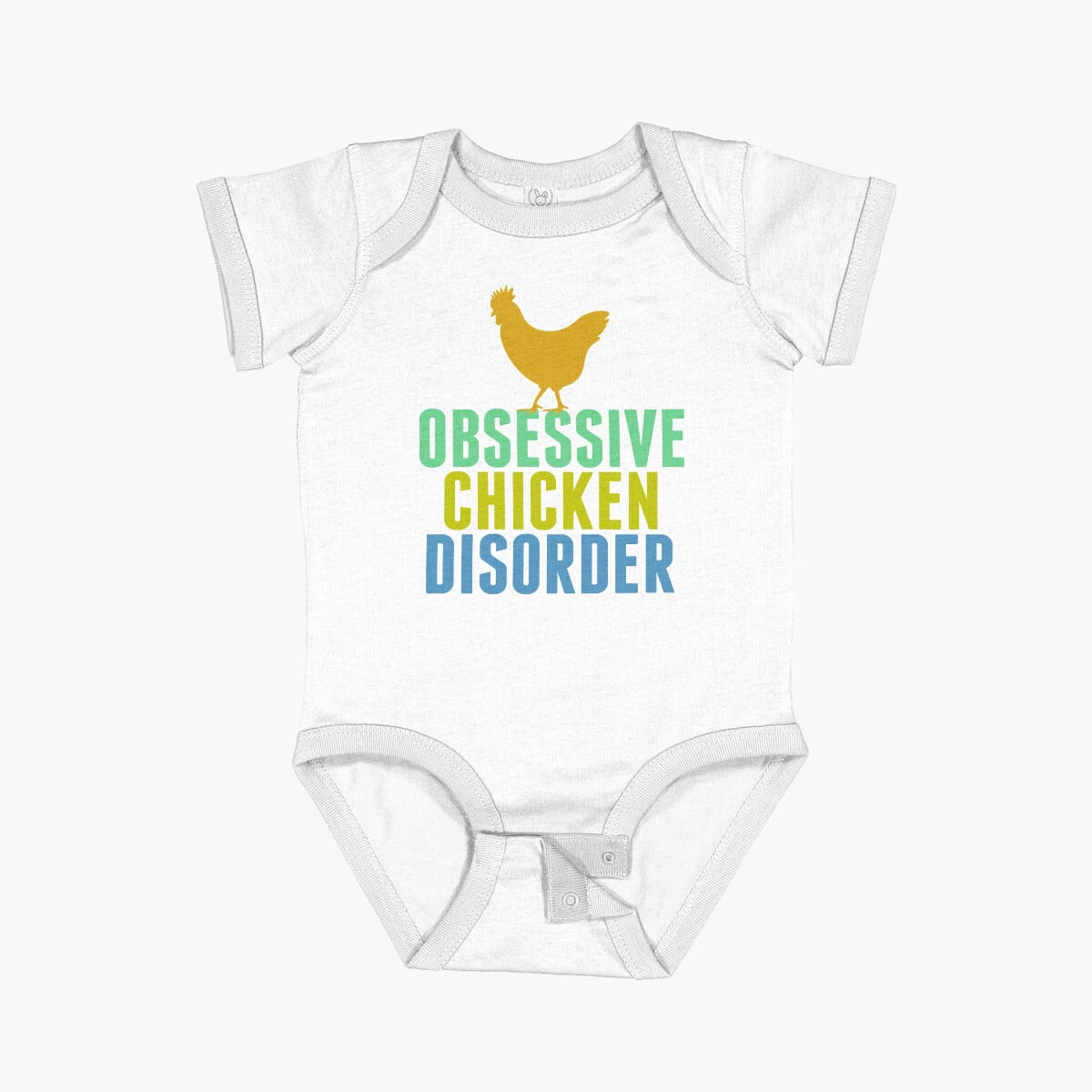 LuvlyCute Obsessive Chicken Disorder Short Sleeve Baby One-Piece, New ...