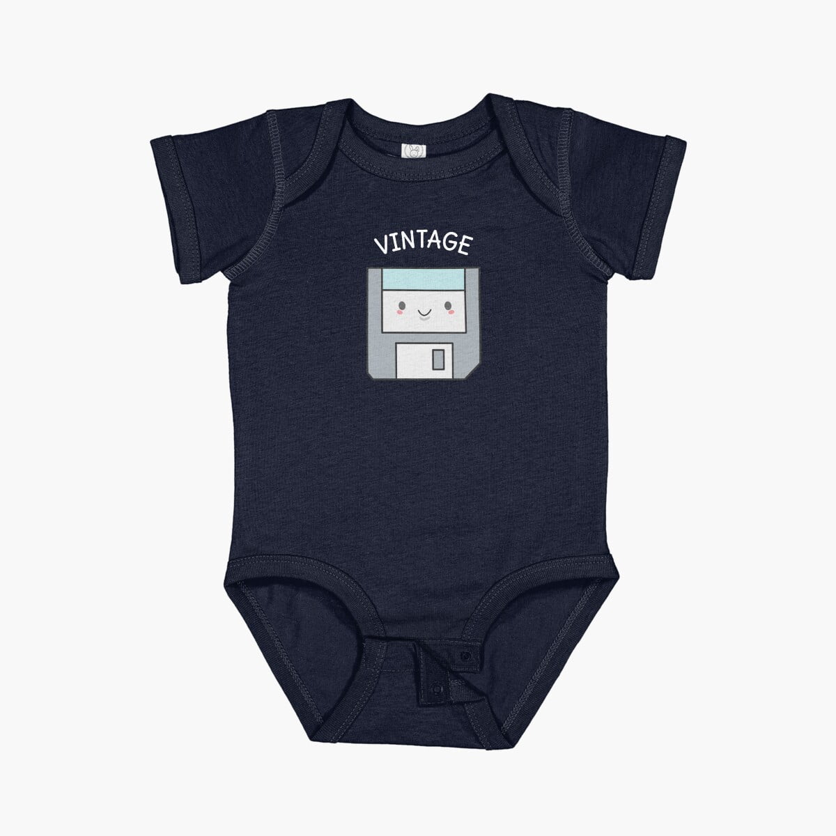 LuvlyCute Vintage Floppy Disk Short Sleeve Baby One-Piece, New Born ...