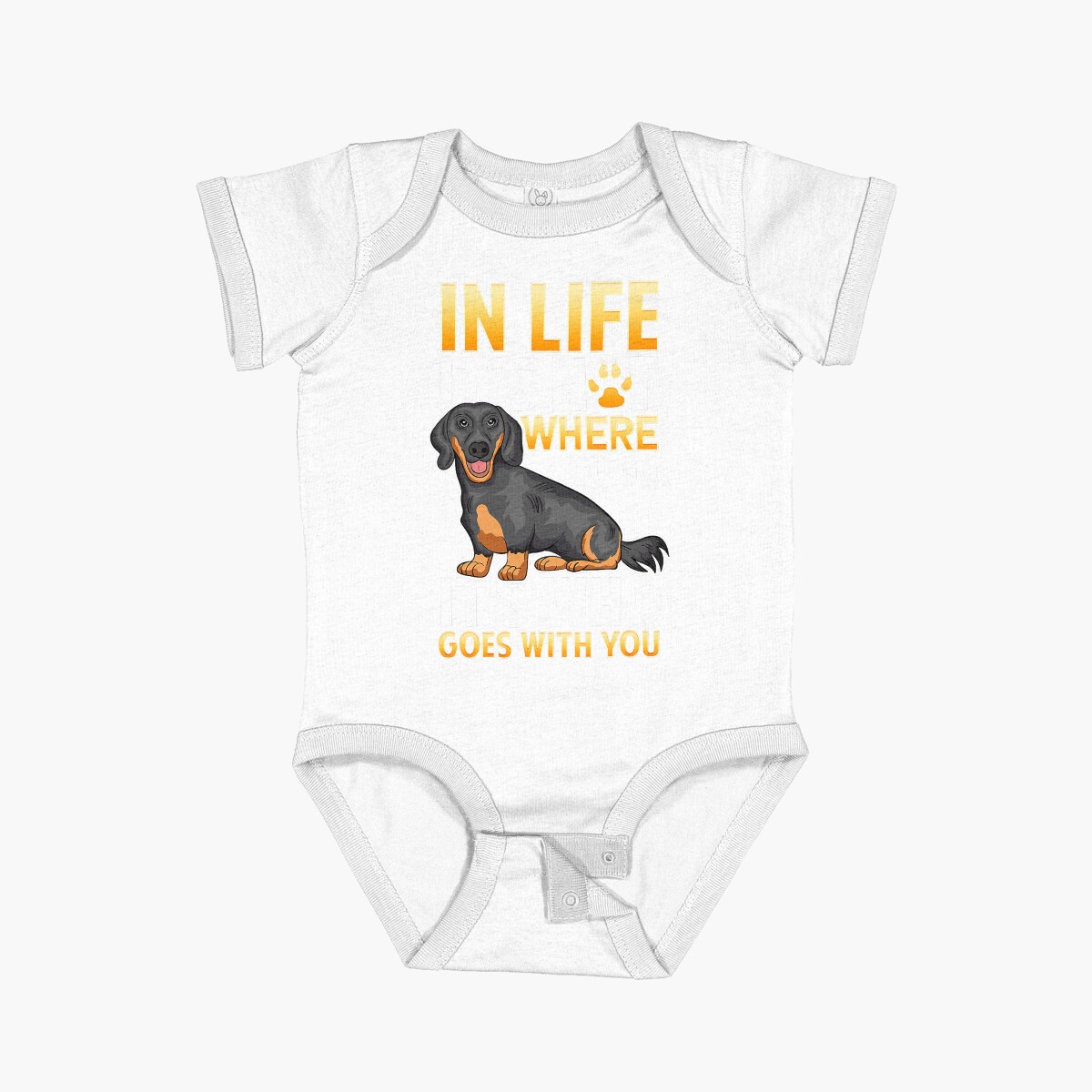 LuvlyDachshund Doxie Lover For Wiener Dog Quote Short Sleeve Baby One ...