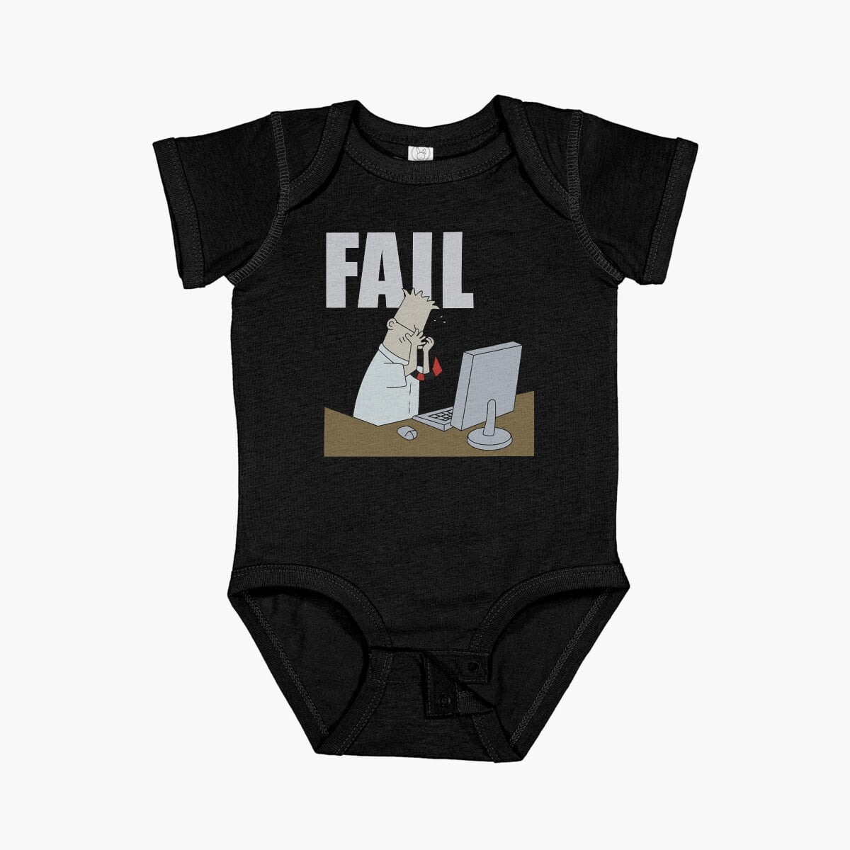 LuvlyDilbert Mens T Shirt Fail Distraught Dilbert At Short Sleeve Baby ...