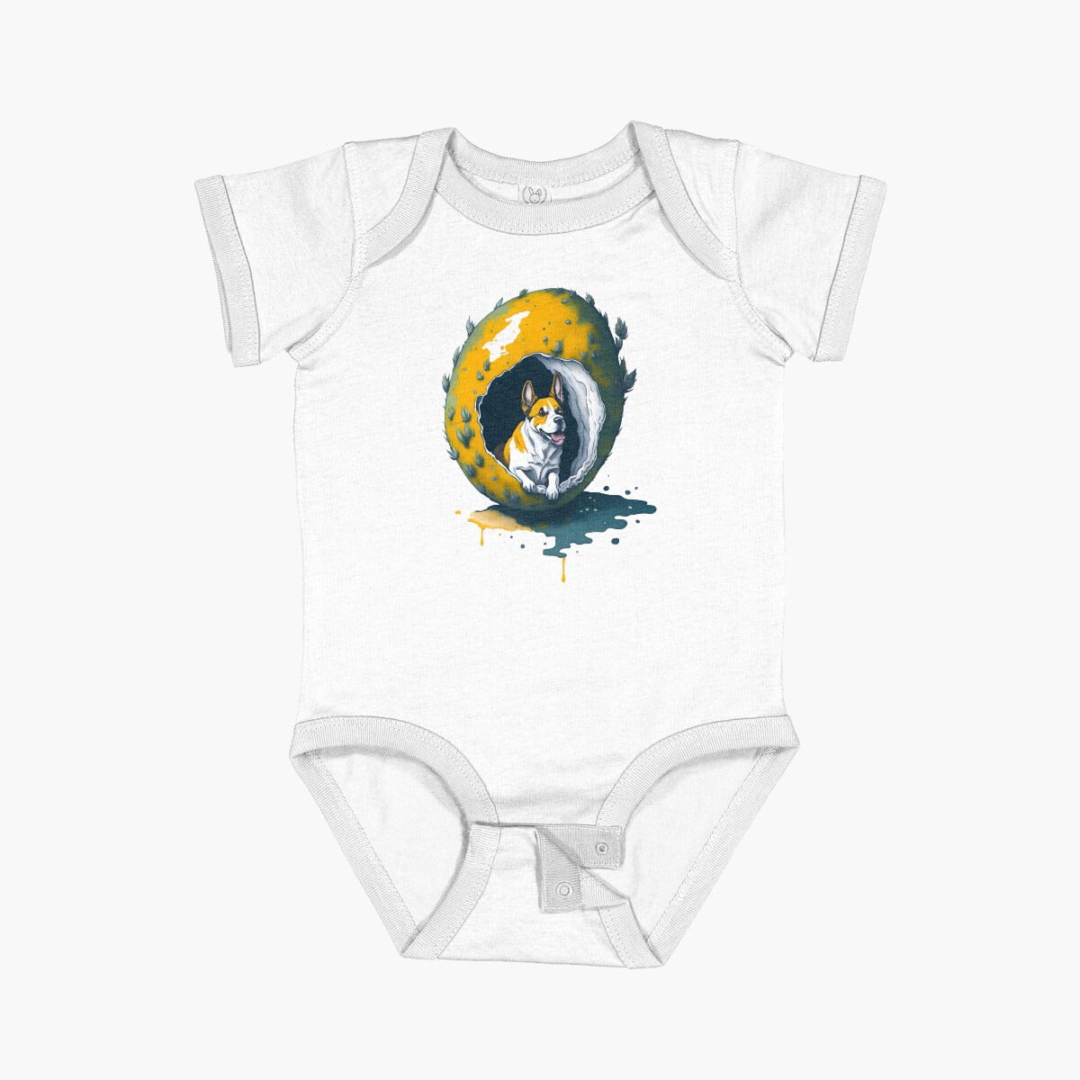LuvlyDog In Egg Short Sleeve Baby One-Piece, New Born, Baby Shower Gift ...
