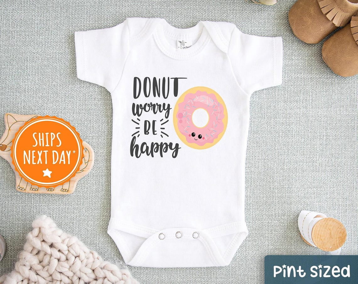 LuvlyDonut Worry Be Happy - Cute Donut Baby - Sweet Themed Baby Shower ...