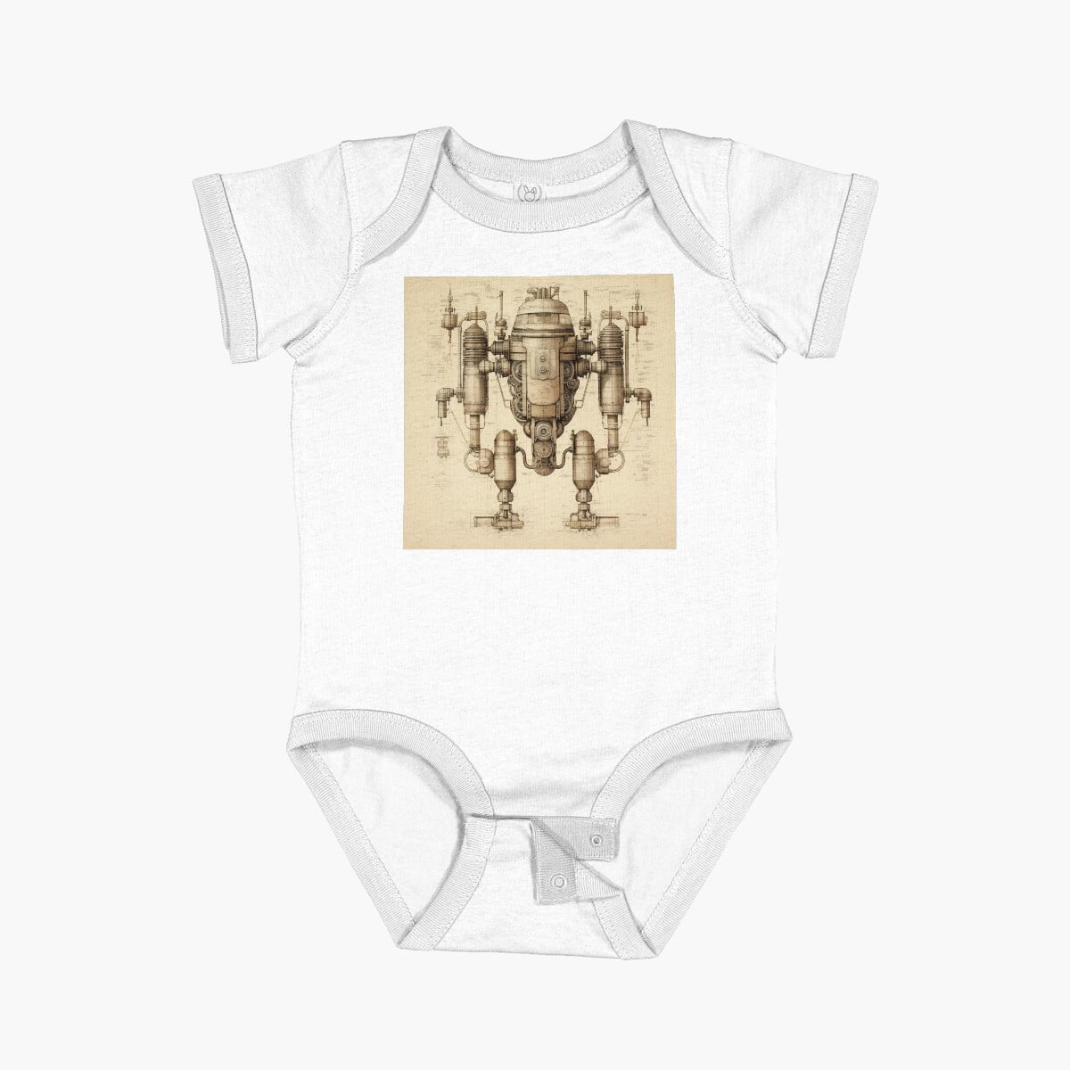 LuvlyDrawing Robot Technichal Short Sleeve Baby One-Piece, New Born ...