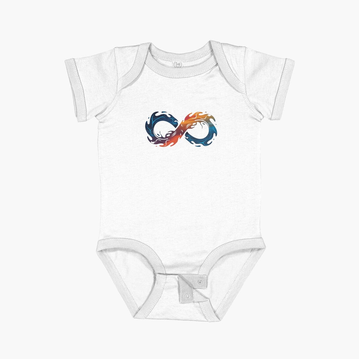 LuvlyFluid Infinity: A Colorful Blend Short Sleeve Baby One-Piece, New ...
