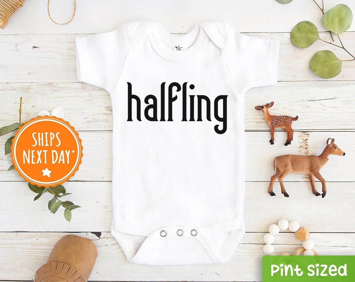 LuvlyFunny Halfling Baby - Fantasy Baby - Hobbit Bodysuit, New Born ...