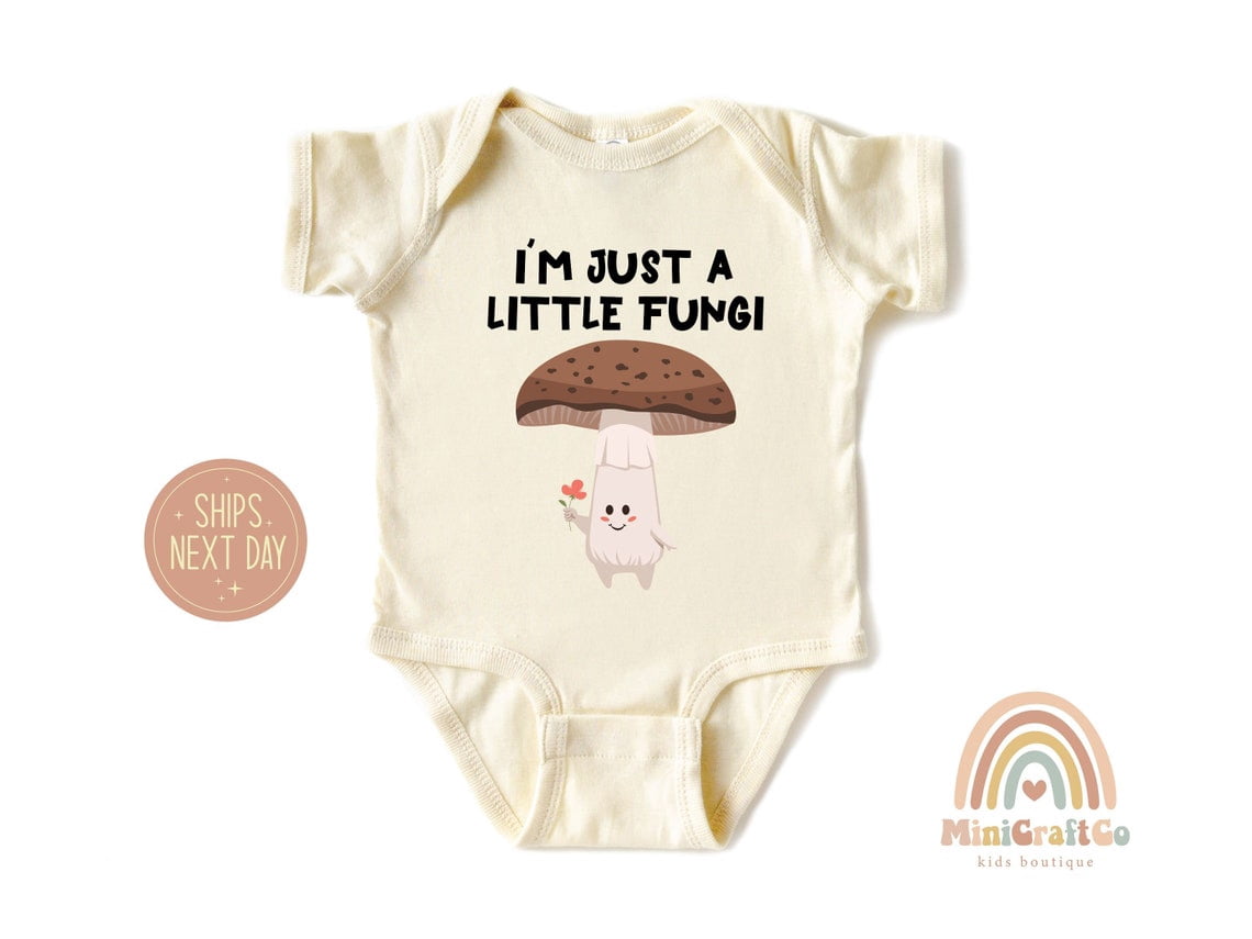 LuvlyFunny Mushroom Baby, Cute Cottagecore Kid Shirt, Just A Little ...