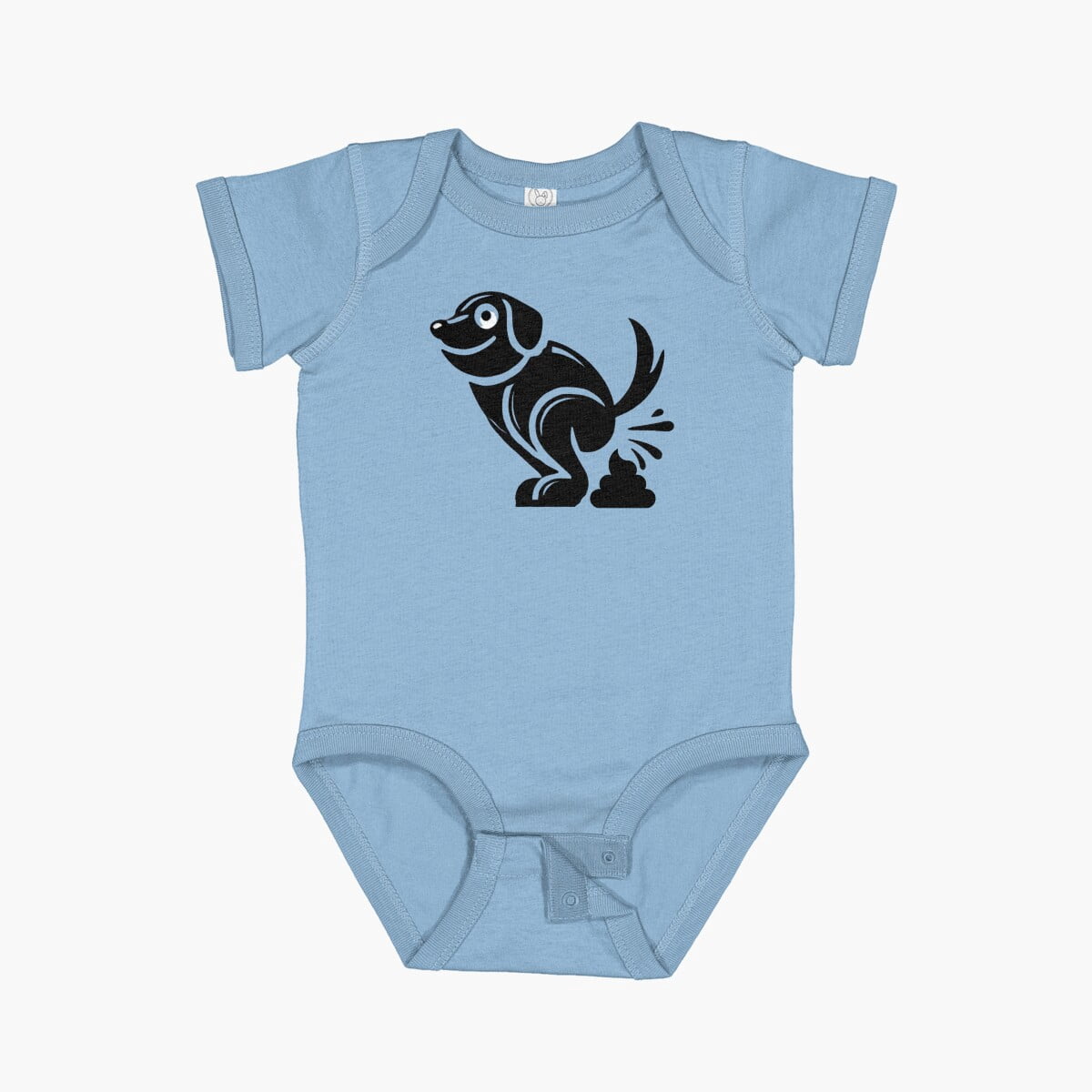 LuvlyFunny Pooping Dog Cartoon Short Sleeve Baby One-Piece, New Born ...