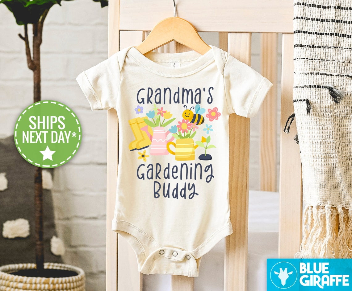 LuvlyGrandma'S Gardening Buddy, Cute Grandma'S Buddy Bodysuit ...