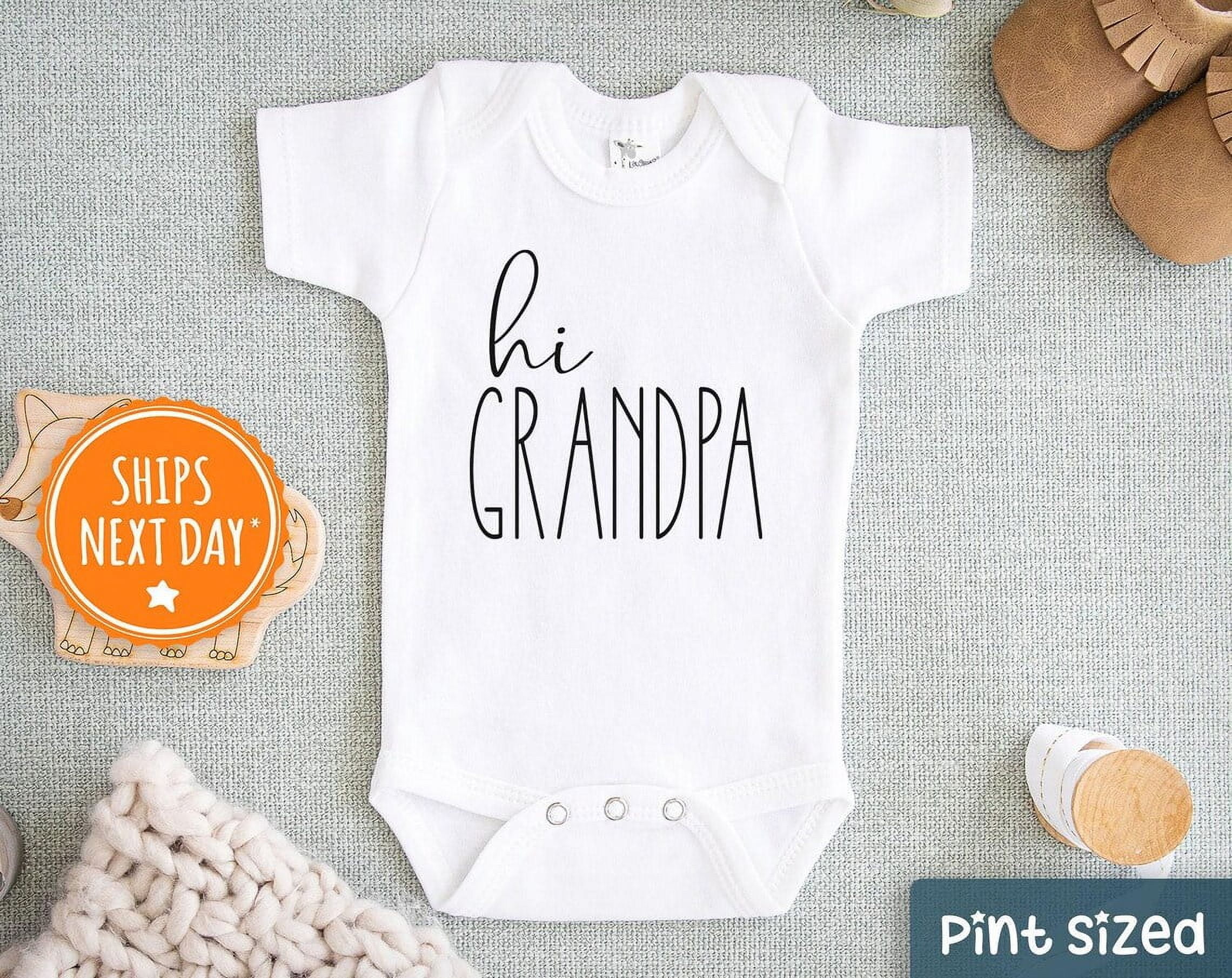 LuvlyGrandpa - Hi Grandpa Baby - I Love My Grandpa - Future Grandfather - Pregnancy Announcement ...