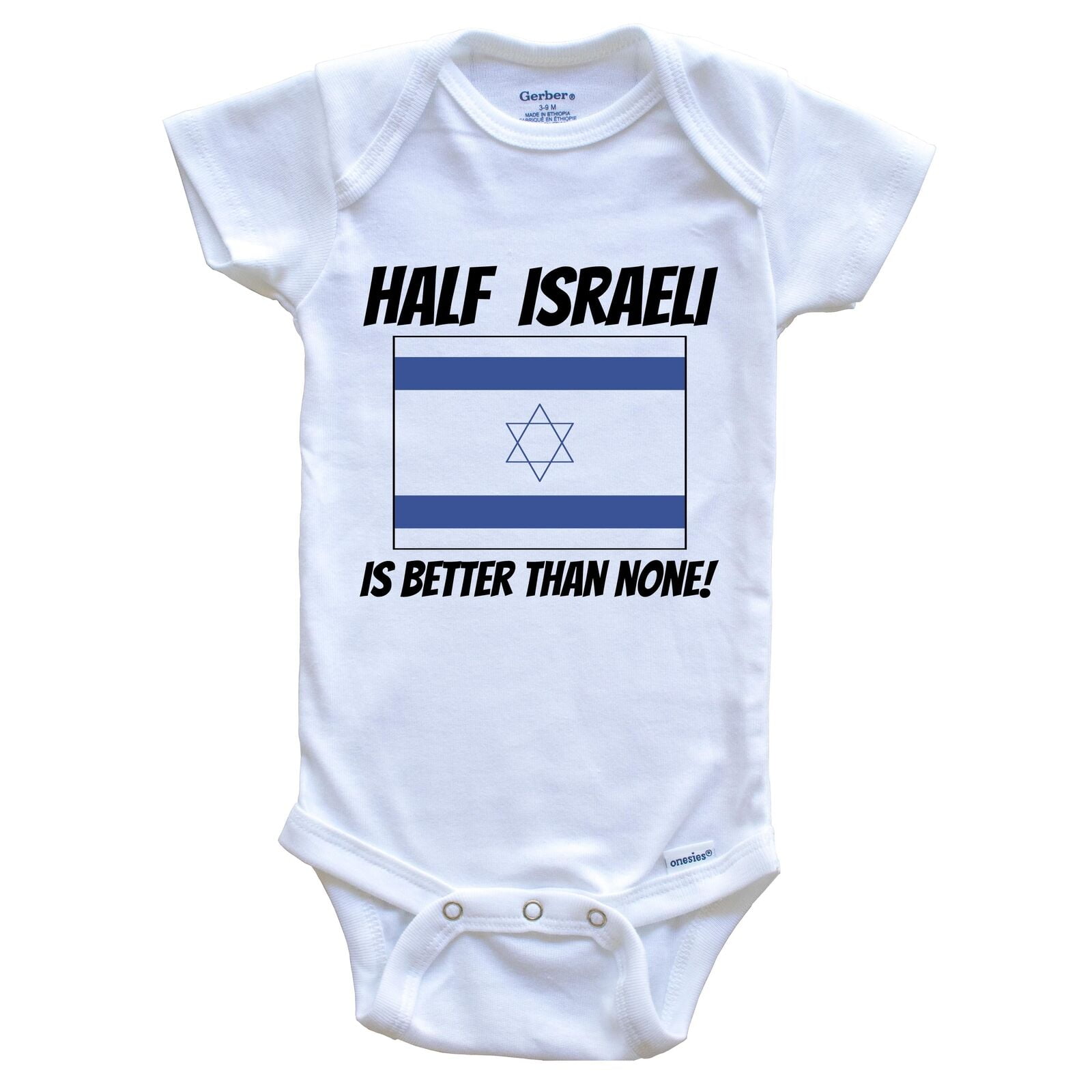 LuvlyHalf Israeli Is Better Than None Israel Flag Funny One Piece Baby ...