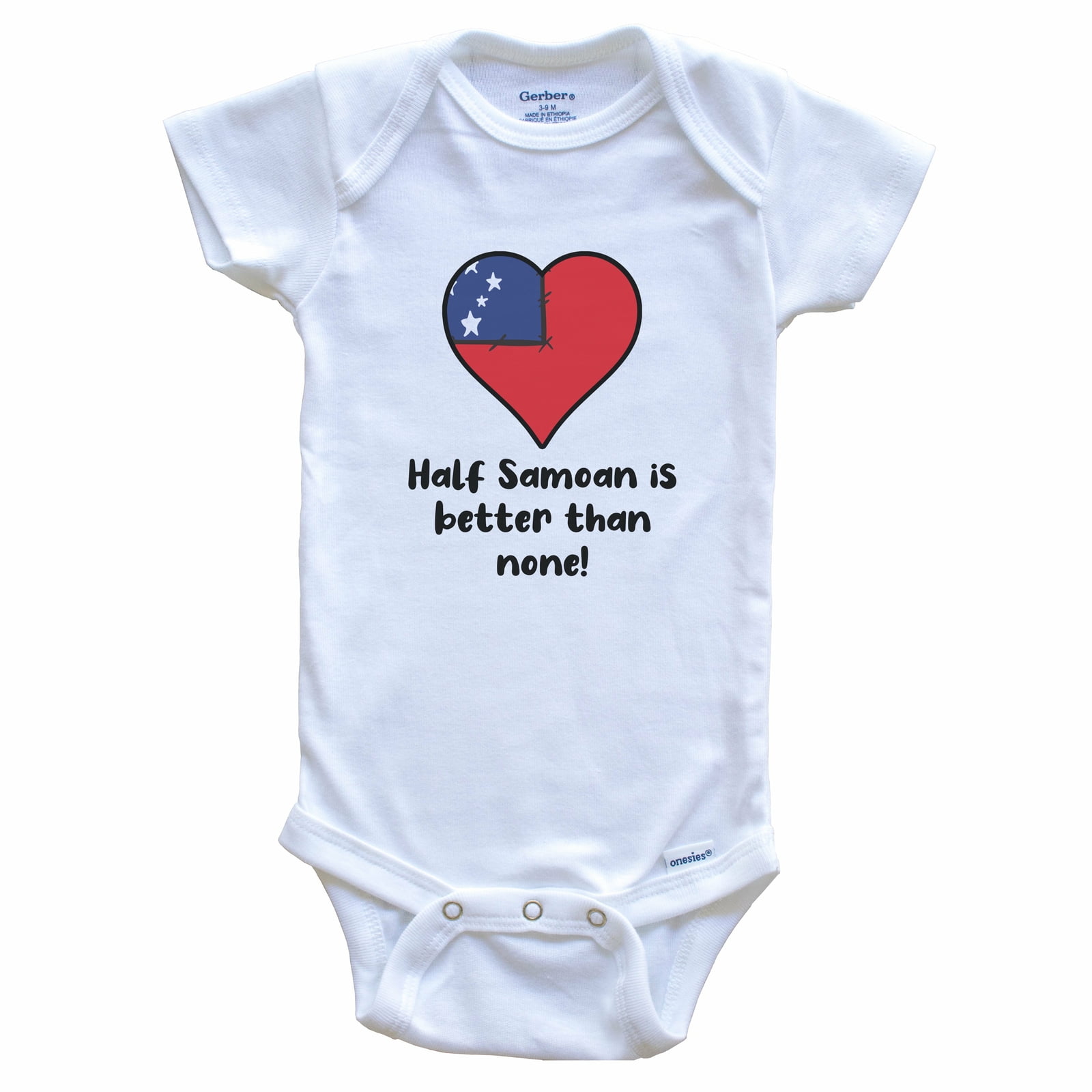 LuvlyHalf Samoan Is Better Than None Samoa Flag Heart Baby Bodysuit ...