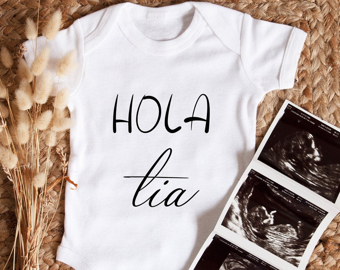 LuvlyHola Tia Baby, Auntie Baby, Spanish Baby, Futura Tía, Spanish ...