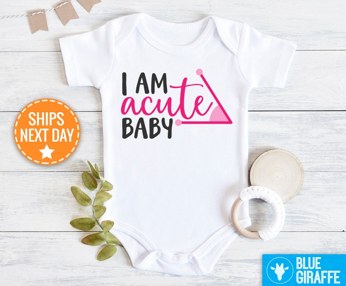 LuvlyI Am Acute Baby, Funny Baby Onesies, Math Baby Clothes, Baby ...