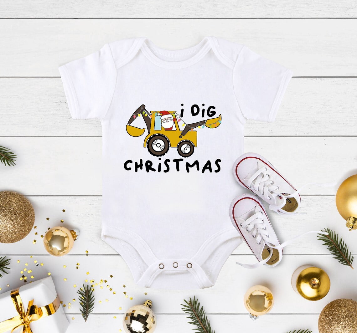 LuvlyI Dig Christmas Baby, Funny Christmas Baby, I Dig Christmas ...