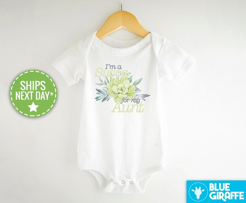LuvlyI'M A Succa For My Aunt Kids Shirt, Cute Plant Toddler Raglan ...