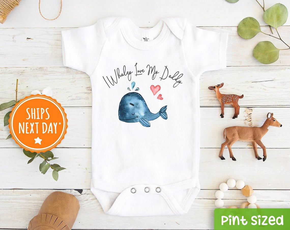 LuvlyI Whaley Love My Daddy - Cute Father'S Day Bodysuit, New Born ...