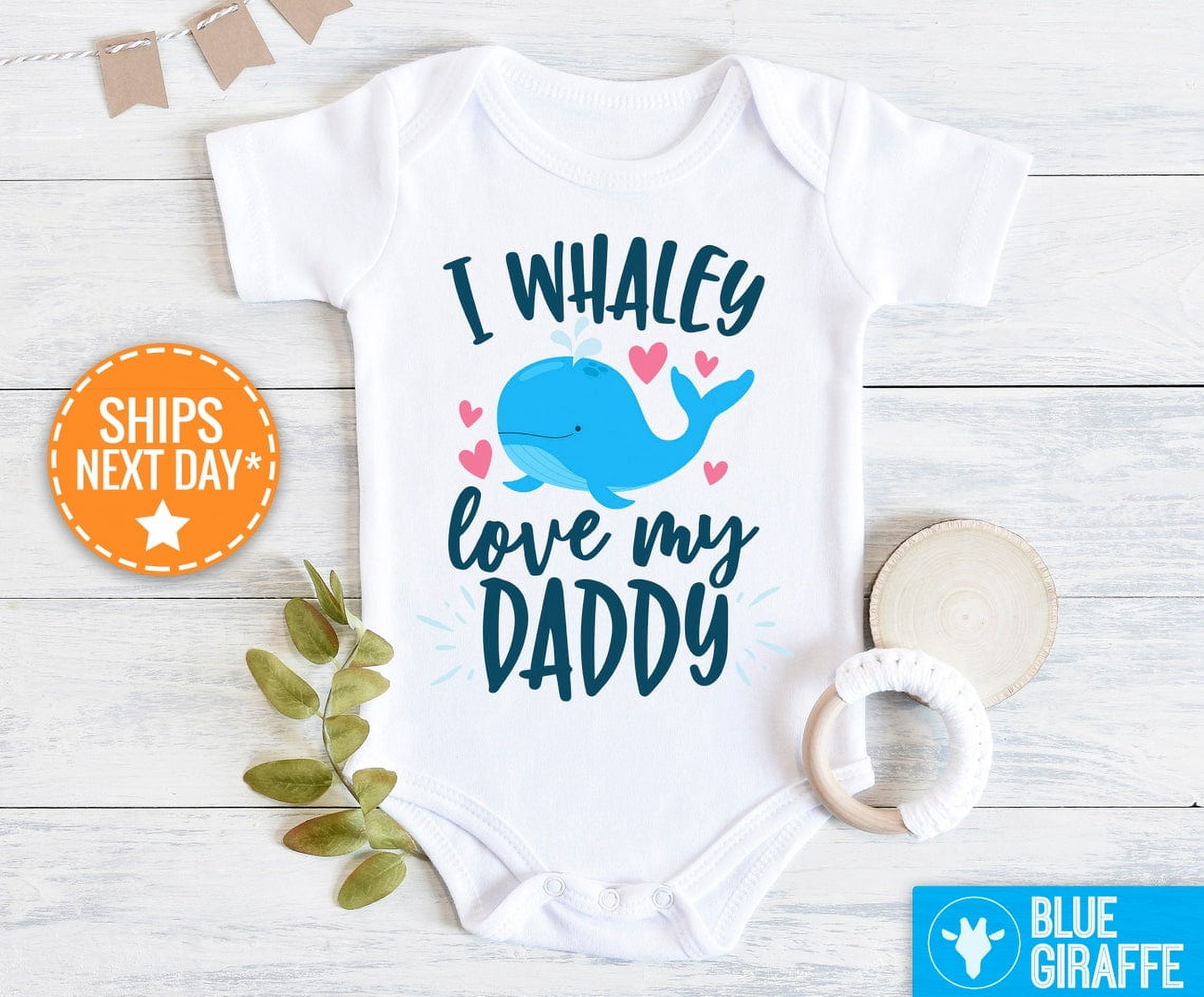 LuvlyI Whaley Love My Daddy, Cute Whale Onesie, Whale Themed Baby ...