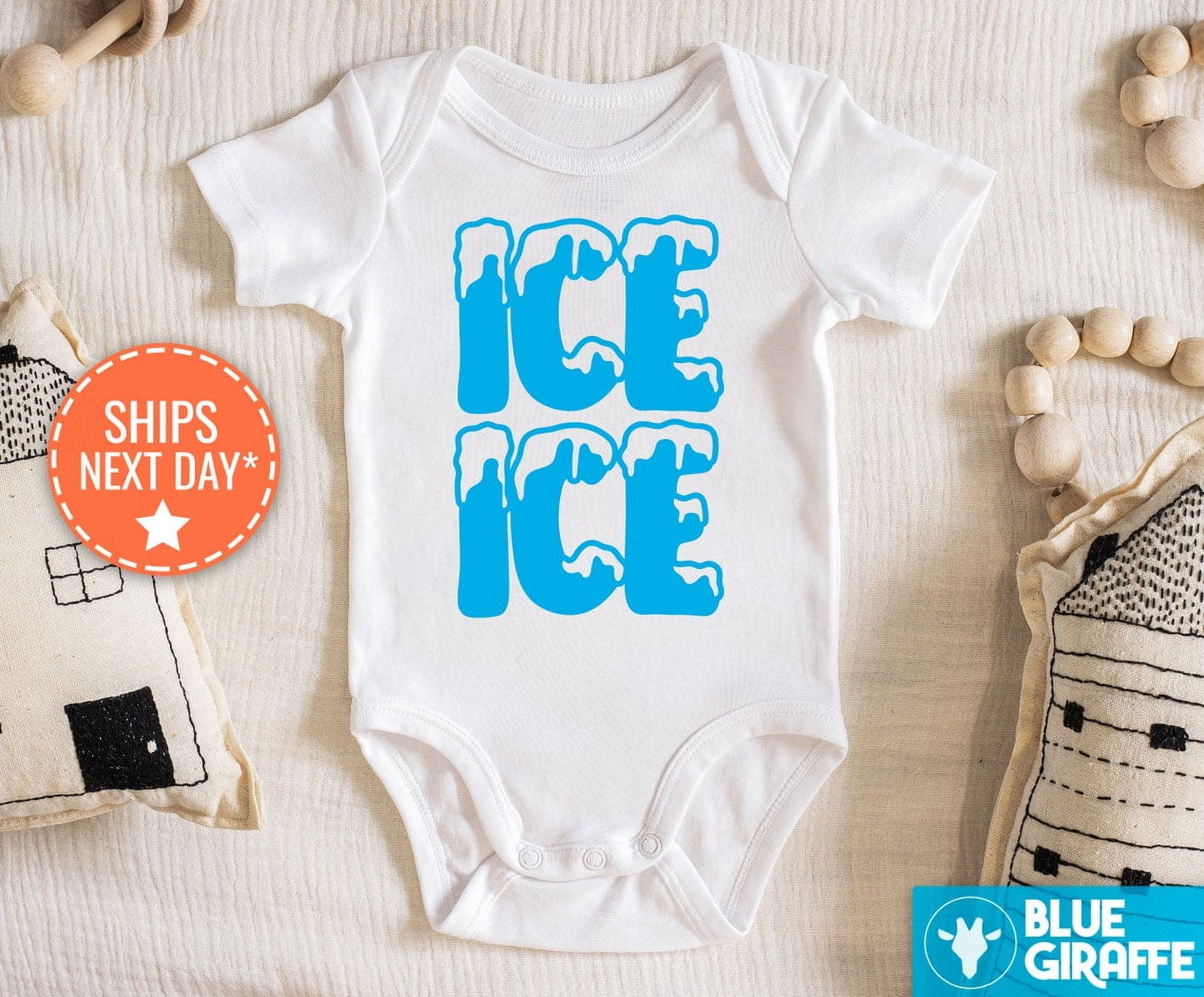 LuvlyIce Ice Baby, Cute Vanilla Ice Themed Baby Bodysuit, Cute Baby , New Born, Baby Shower Gift ...