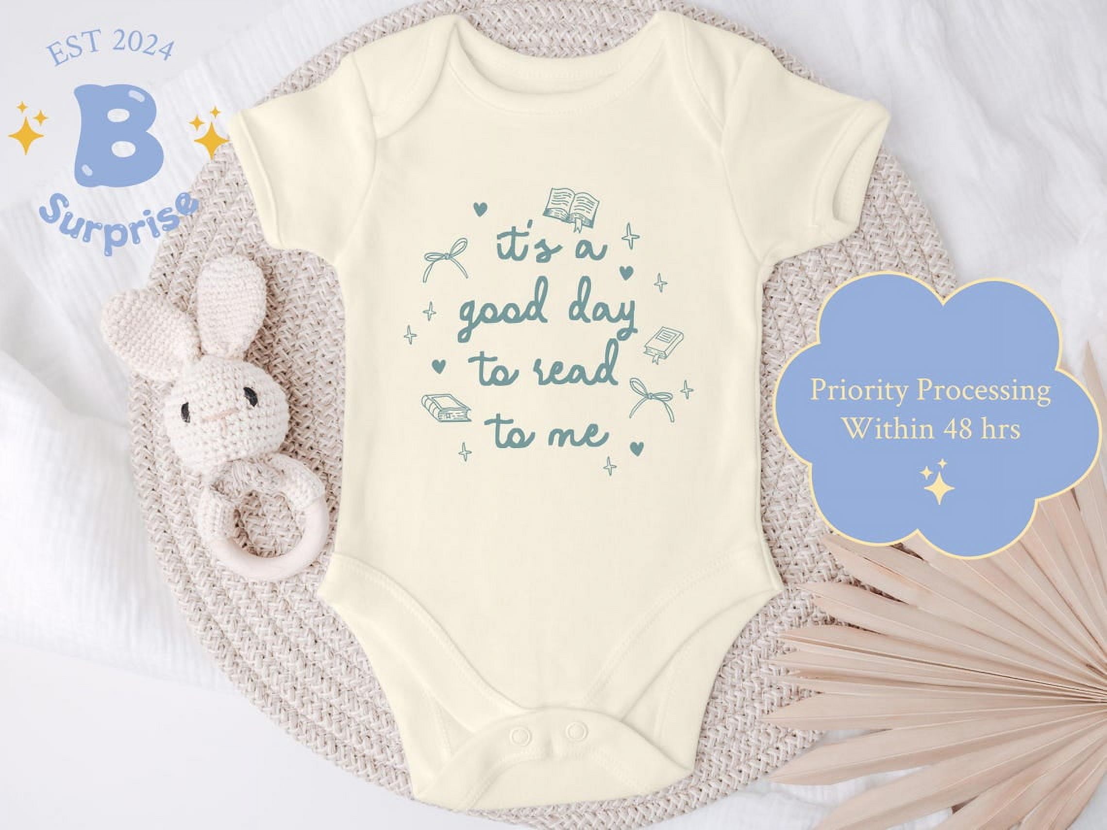 LuvlyIt'S A Good Day To Read To Me - Baby Book Lover Bodysuit - Natural ...