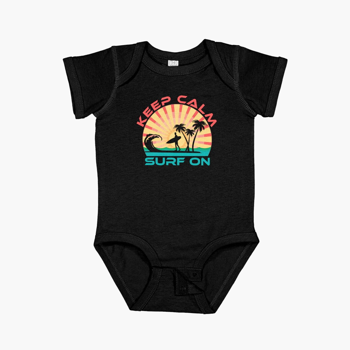 LuvlyKeep Clam And Surf On, Boho Sunset Short Sleeve Baby One-Piece ...