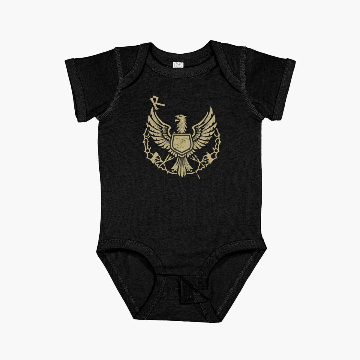 LuvlyLabeled Redek Crest Short Sleeve Baby One-Piece, New Born, Baby ...