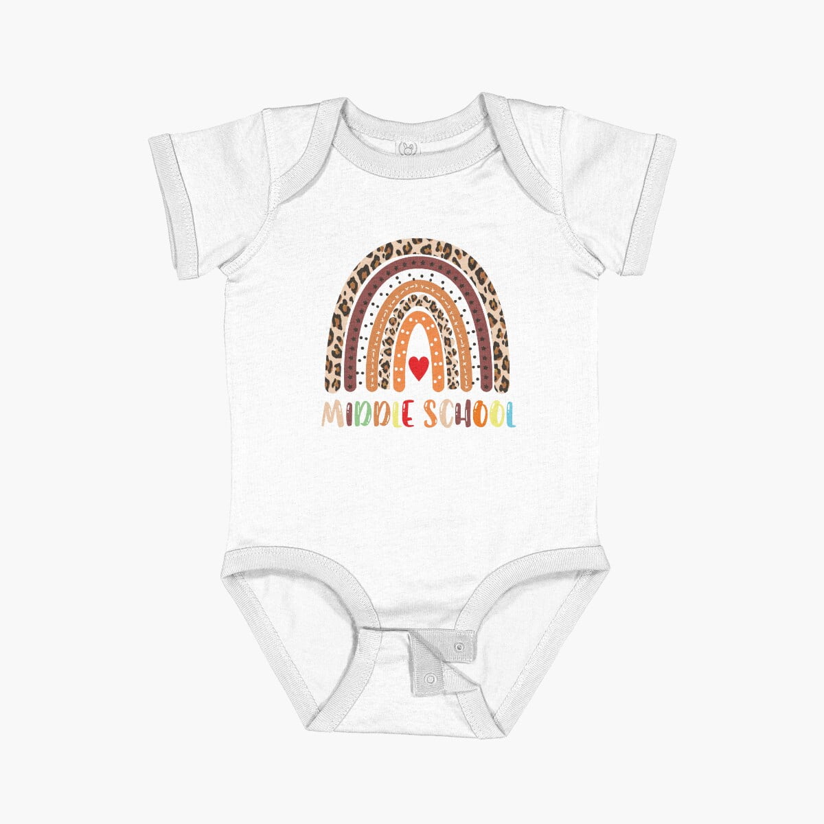 LuvlyLeopard Rainbow Middle School Teacher First Day Oschool Short ...