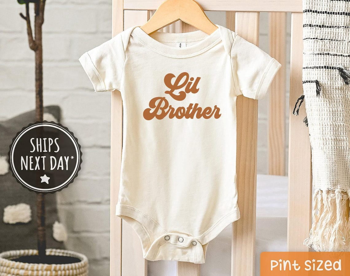 LuvlyLittle Brother - Hipster Little Brother Natural Baby - Retro ...