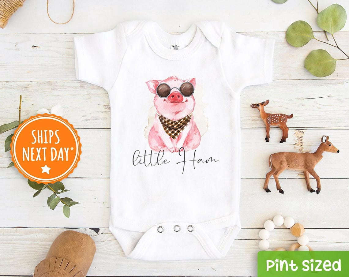 LuvlyLittle Ham - Cute Little Pig - Farm Baby - Cute Farm Boy Animal ...