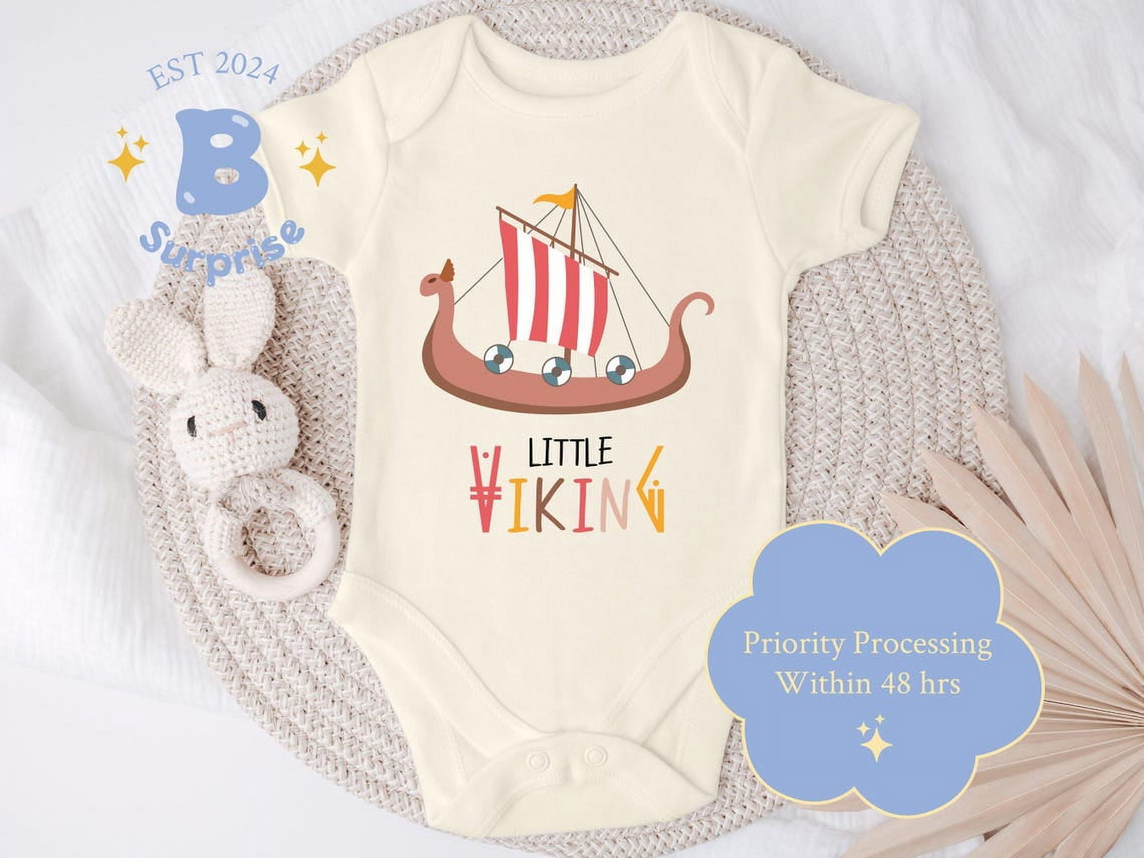 LuvlyLittle Viking | Viking Ship Baby Bodysuit | Cute Norse Theme ...