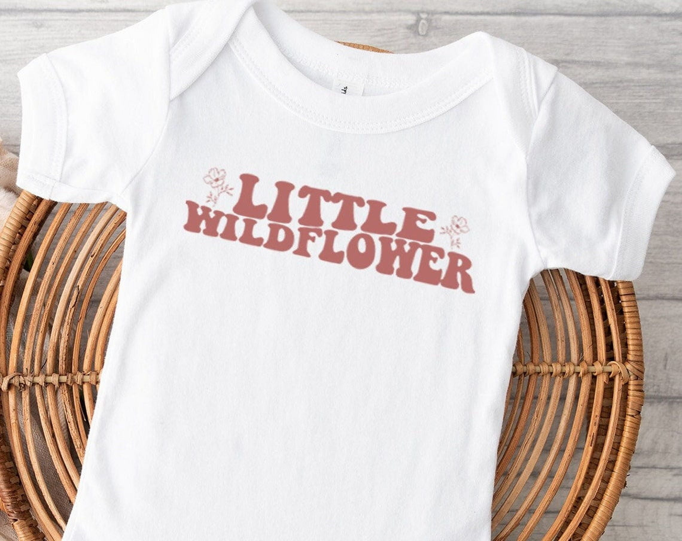 LuvlyLittle Wildflower Baby Bodysuit, Baby Shower Gift Girl, Flower Baby Outfit, Boho Baby Girl ...