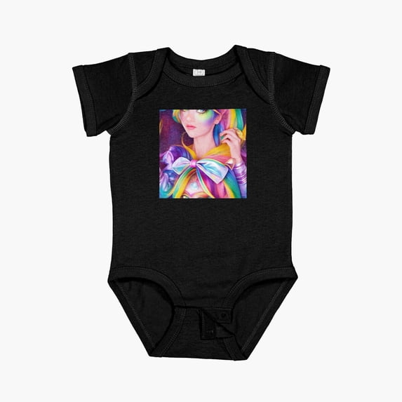 LuvlyMagical Rainbow Maiden Pattern Short Sleeve Baby One-Piece, New ...