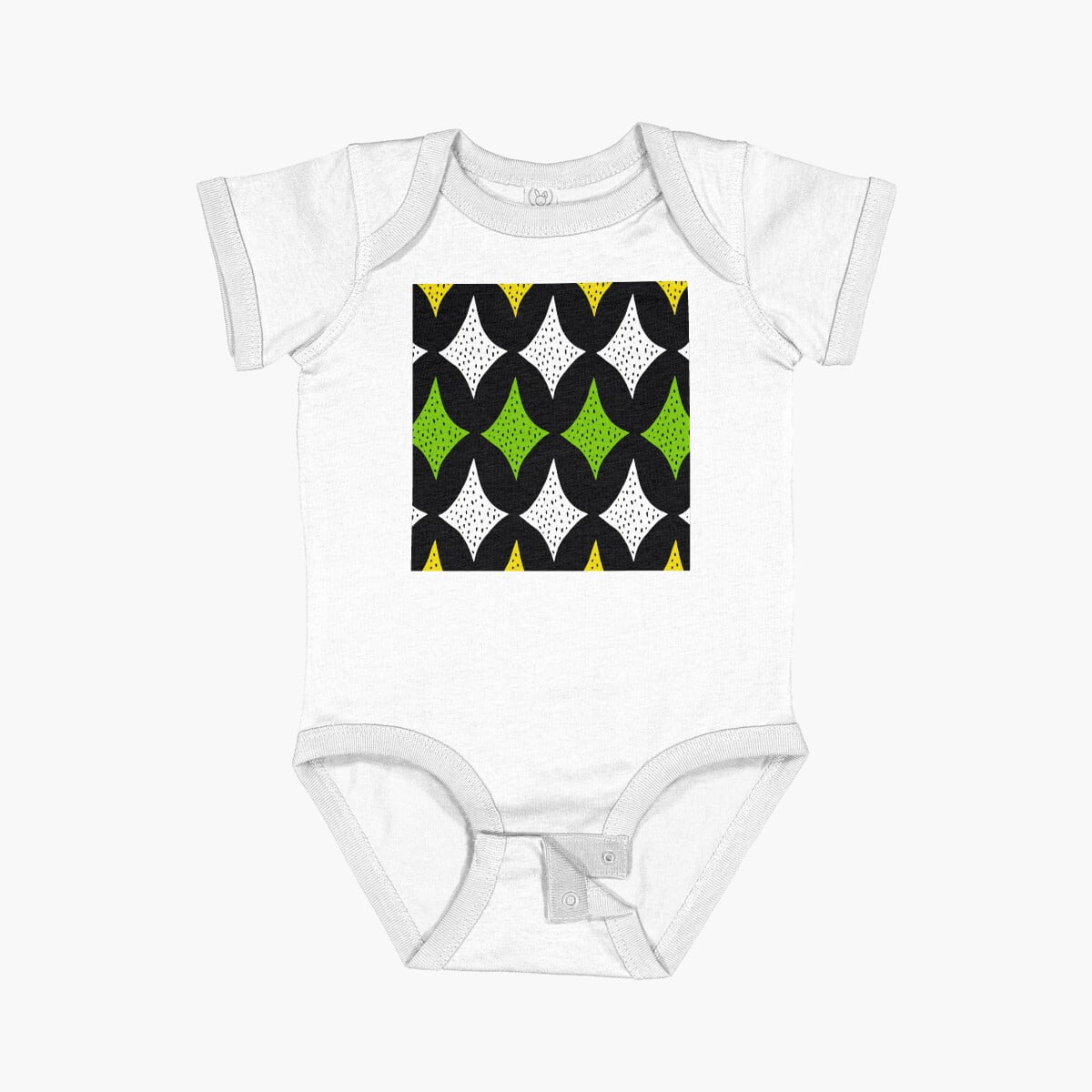 LuvlyMid-Century Modern Lime And Yellow Retro Star Pattern Short Sleeve ...