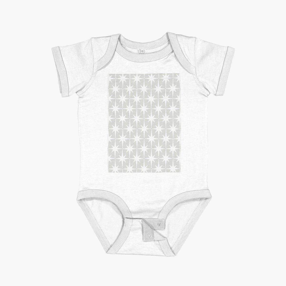 LuvlyMidcentury Modern Atomic Age Starburst Pattern In Light Grey Short ...