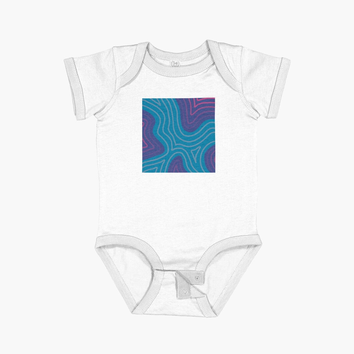 LuvlyMinimalistic Lines - Crashing Waves Short Sleeve Baby One-Piece ...