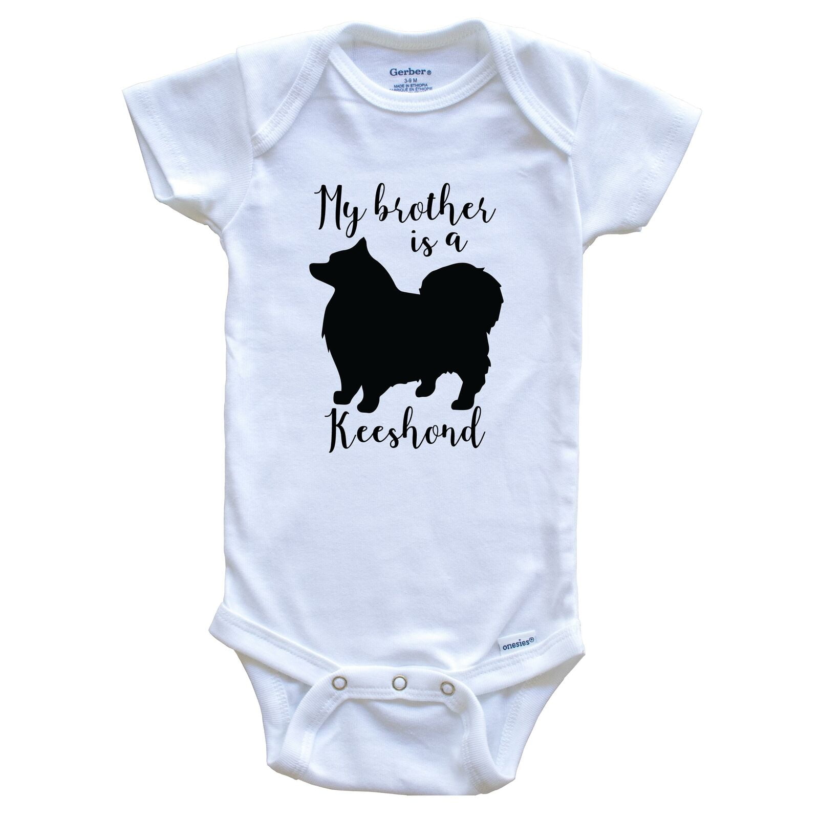 LuvlyMy Brother Is A Keeshond Cute Dog Bodysuit - Keeshond One Piece ...
