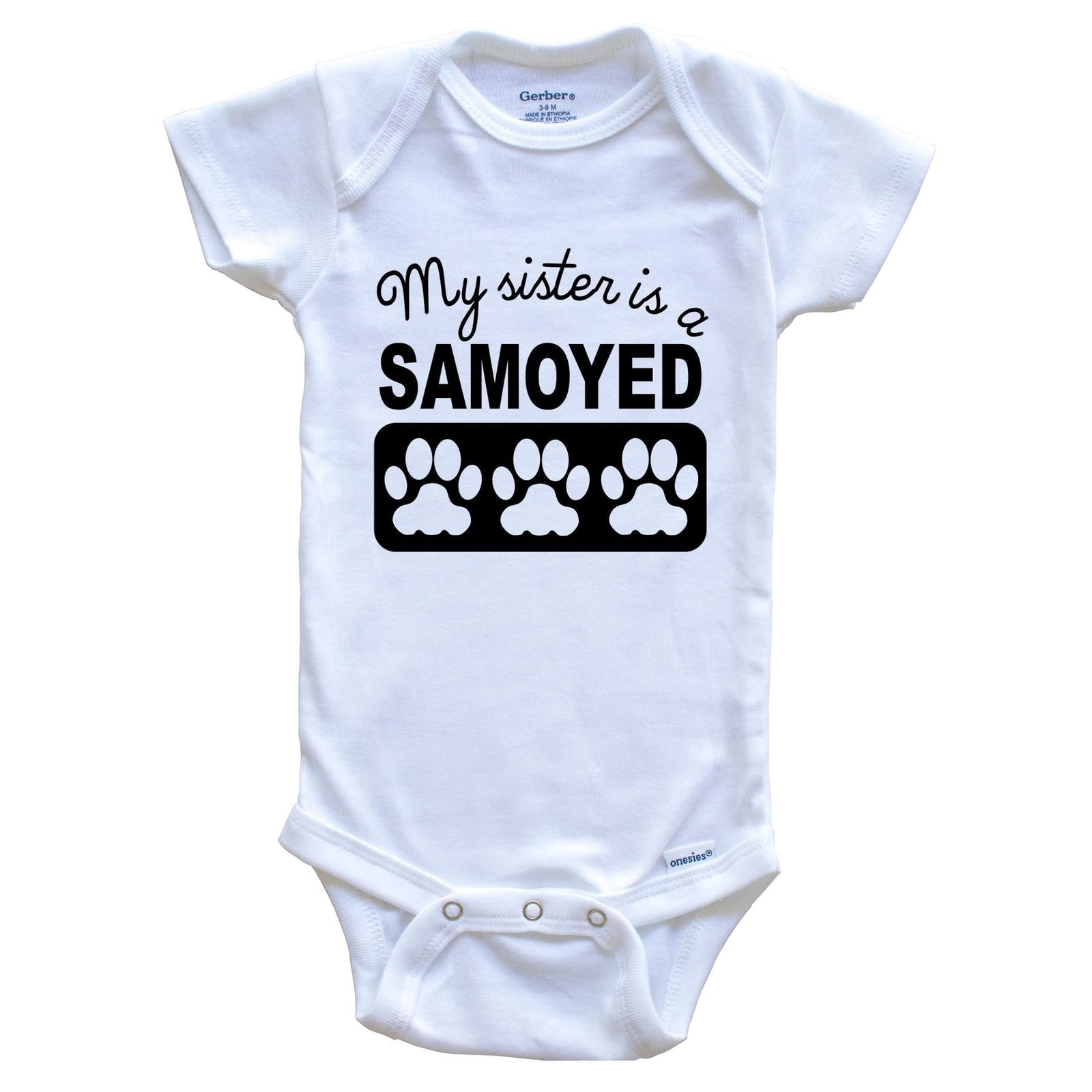 LuvlyMy Sister Is A Samoyed One Piece Baby Bodysuit One Piece Baby ...