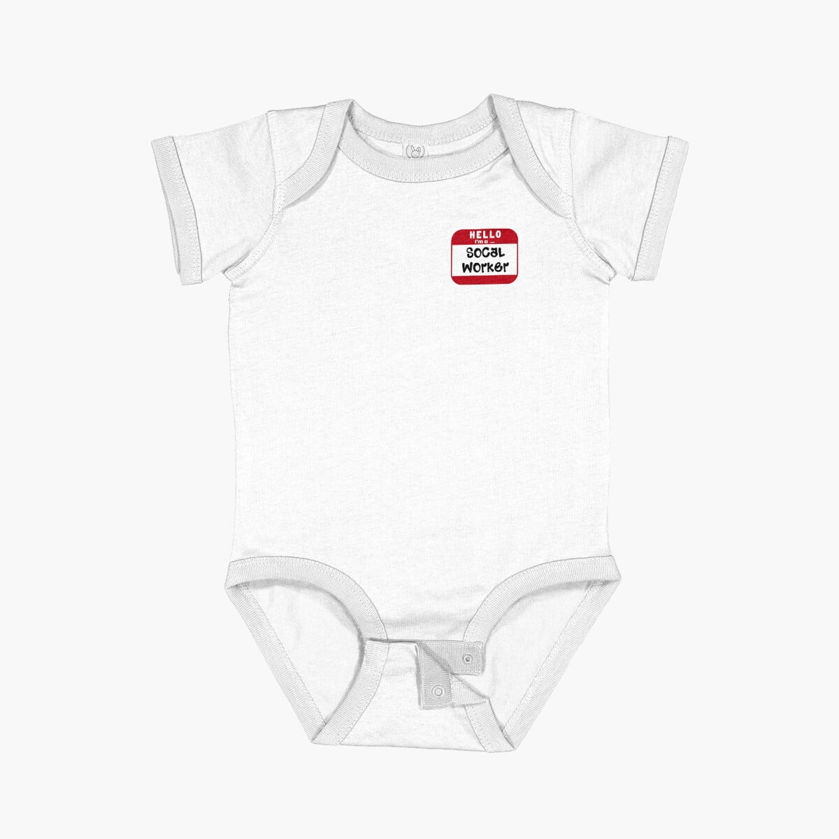 LuvlyNametag Social Worker - Career Job Dream Job Short Sleeve Baby One ...