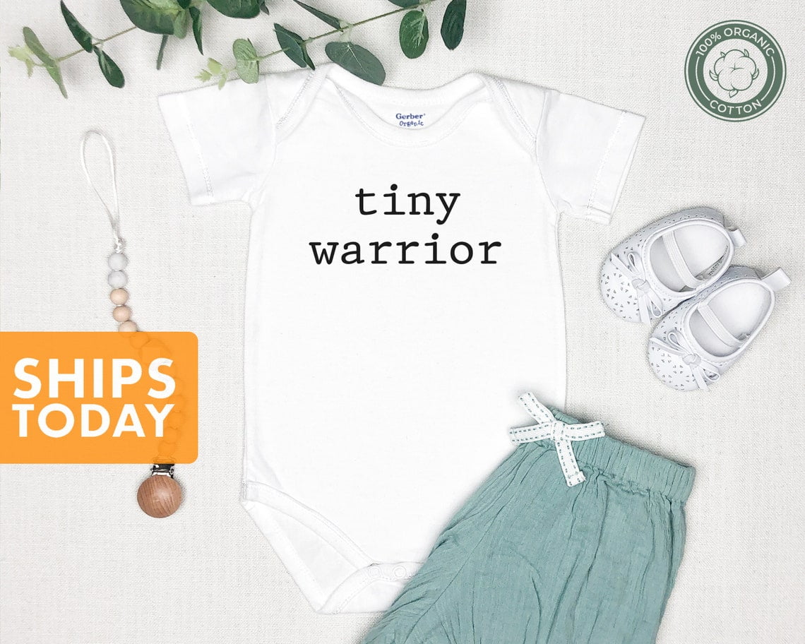 LuvlyNicu Baby - Tiny Warrior Baby - Nicu Graduate Organic Cotton , New Born, Baby Shower Gift ...