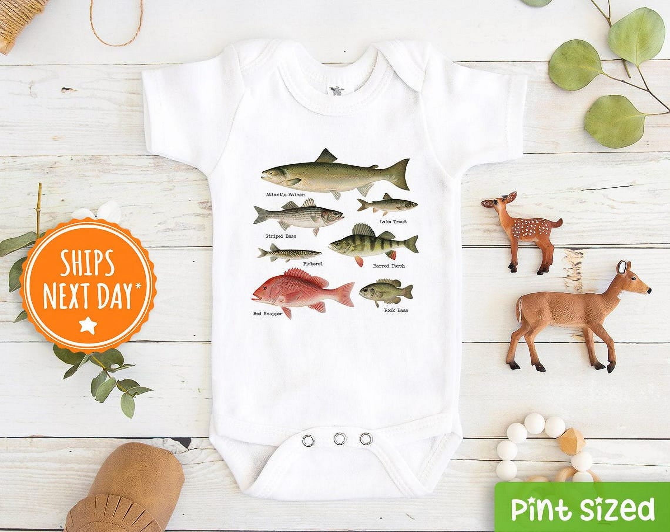 LuvlyNorth American Fish Baby - Cute Fishing Bodysuit - Hipster Fish ...