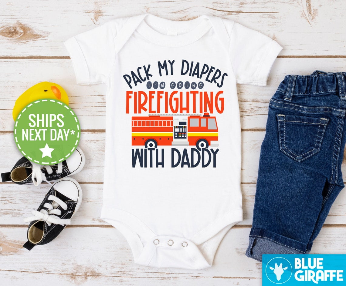 LuvlyPack My Diapers I'M Going Firefighting With Daddy, Cute ...