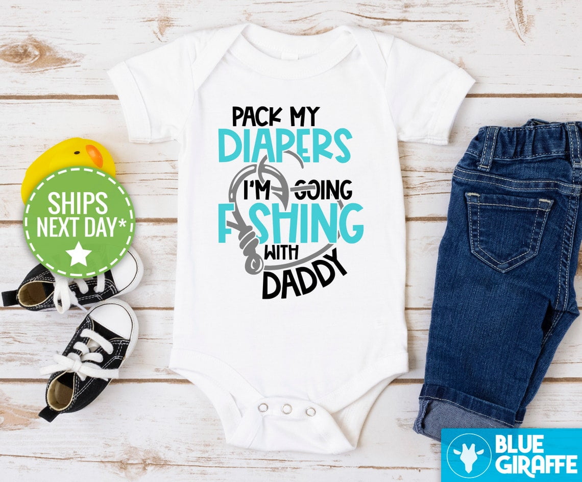 LuvlyPack My Diapers I'M Going Fishing With Daddy, Funny Fishing Baby ...
