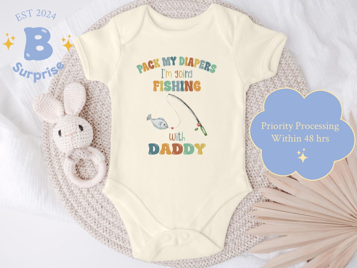 LuvlyPack My Diapers I'M Fishing With Daddy - Funny Outdoor Baby ...