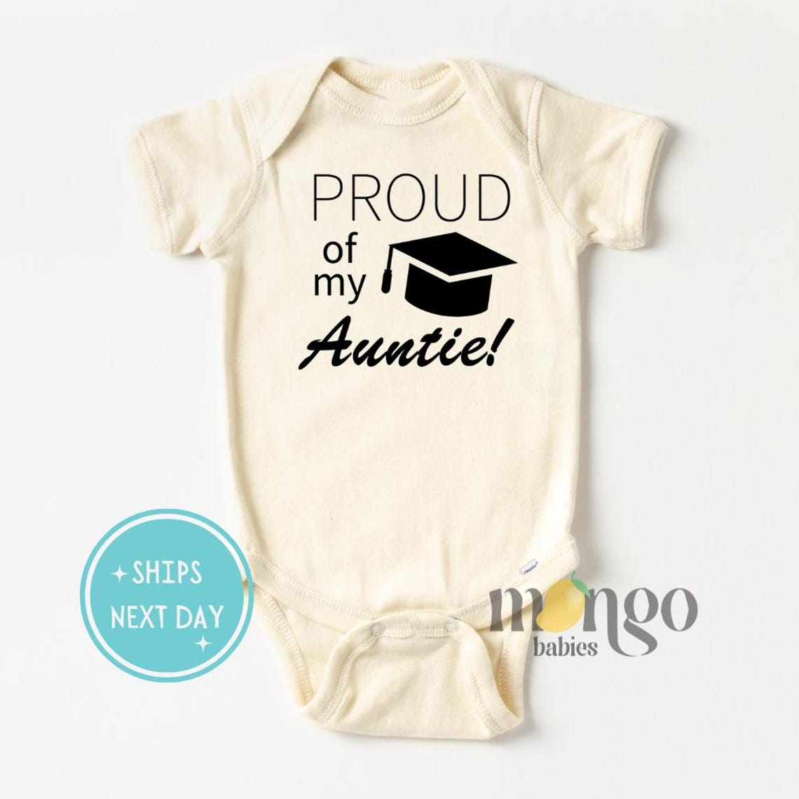 LuvlyProud Of My Auntie Baby Onesies® Brand Graduation Gift For Aunt ...