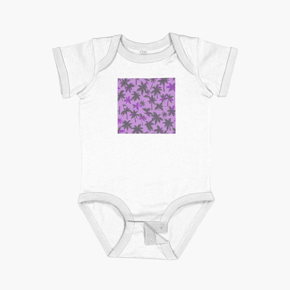 LuvlyPurple Pastel Palm Trees Pattern Neutral Home Decor Short Sleeve ...